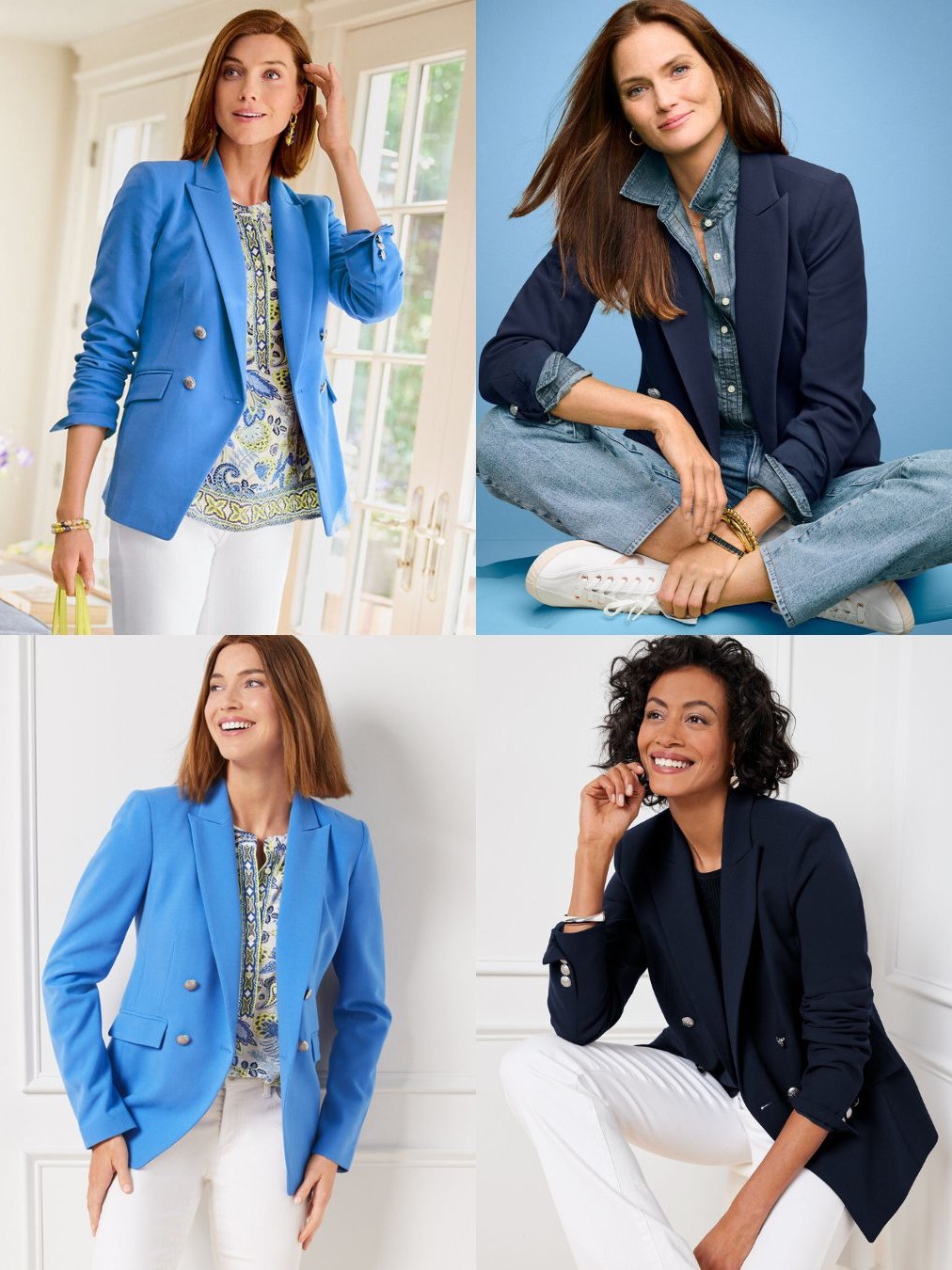 Jual Talbots Tailored Stretch Double Breasted Blazer Wanita Kantoran Premium - 5950 | Shopee ...