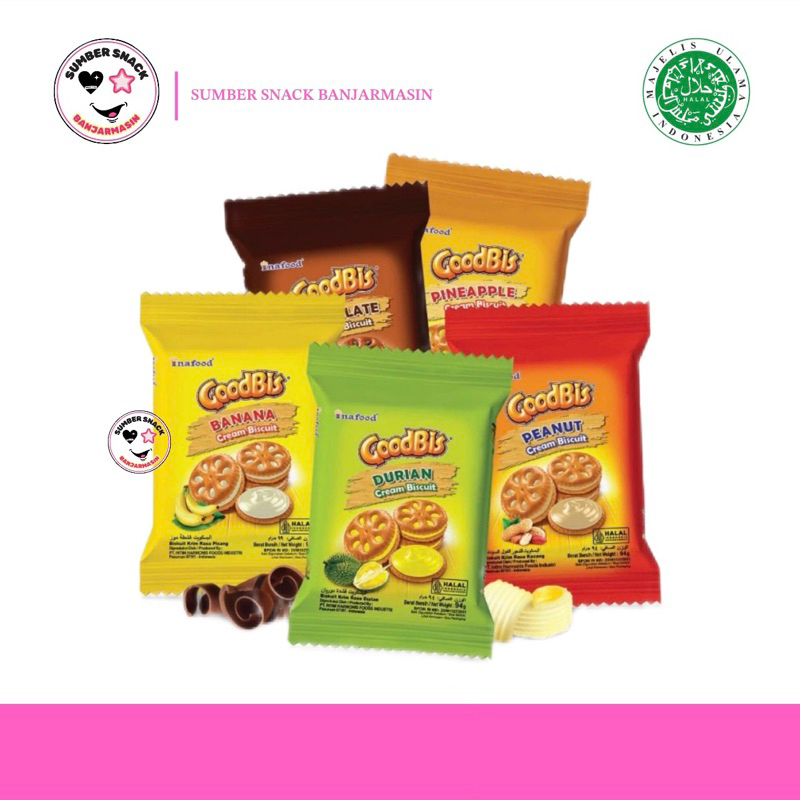 Jual Inafood Goodbis Cream Biscuit (5 Varian Rasa) (94g) | Shopee Indonesia