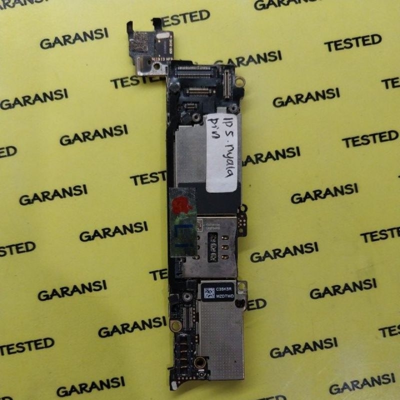 Jual PCB Mesin Only IPHONE 5 A1429 Kondisi Nyala Ada Pin Kunci Layar Selebihnya Gambling Bahan ...