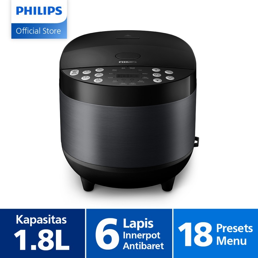 Jual PHILIPS Digital Rice Cooker 1.8L Fuzzy Logic Bakuhanseki HD4515/92 ...