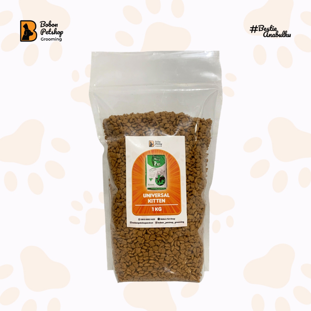 Jual Universal Kitten 1 kg | Makanan Kucing Kering Repack | Shopee ...