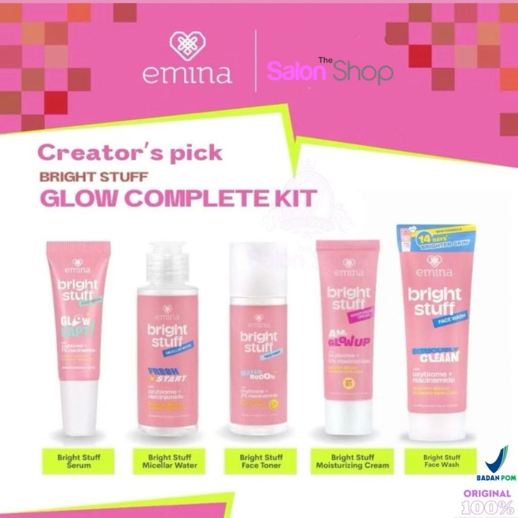 Jual Emina Glow Complete Kit Bright Stuff Series | gdkd01 | Shopee ...