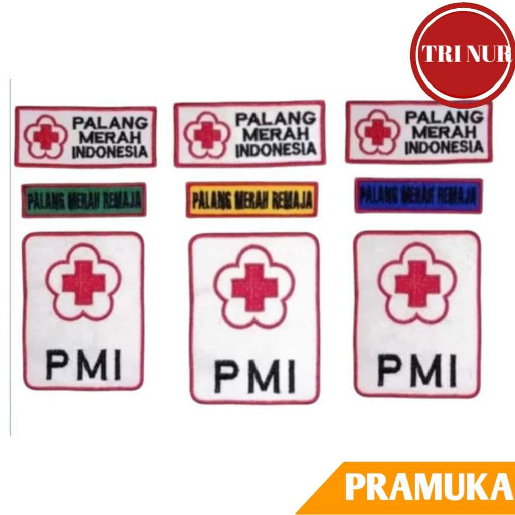 Jual Badge 1set (3pcs) Logo PMI PMR Bordir Mula Madya Wira / Bet bedge ...