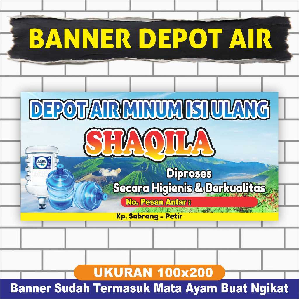 Jual Spanduk Depot Air Minum Isi Ulang (ukuran 2x1meter) | Shopee Indonesia