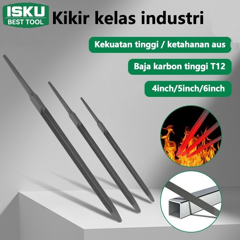Jual ISKU Kikir Segitiga Slim Taper Slim Files 4/5/6 Inch Kikir Gergaji ...