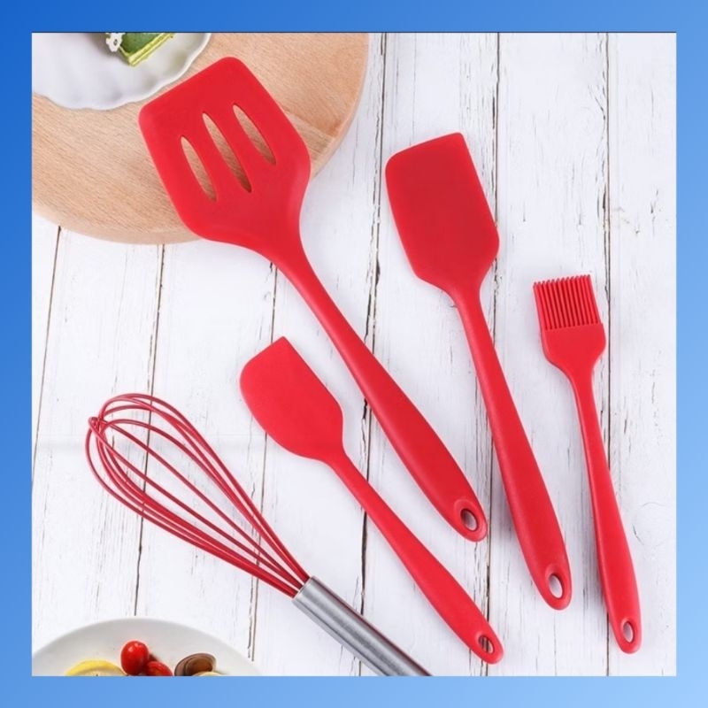 Jual Spatula Set 5 Pcs / sutil set silicon 5pcs | Shopee Indonesia