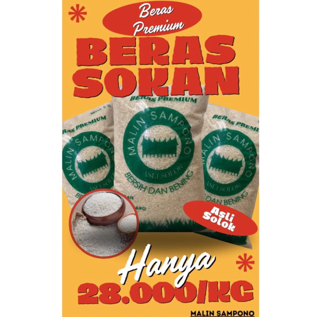 Jual Beras Solok Asli Premium Sokan 5kg | Shopee Indonesia
