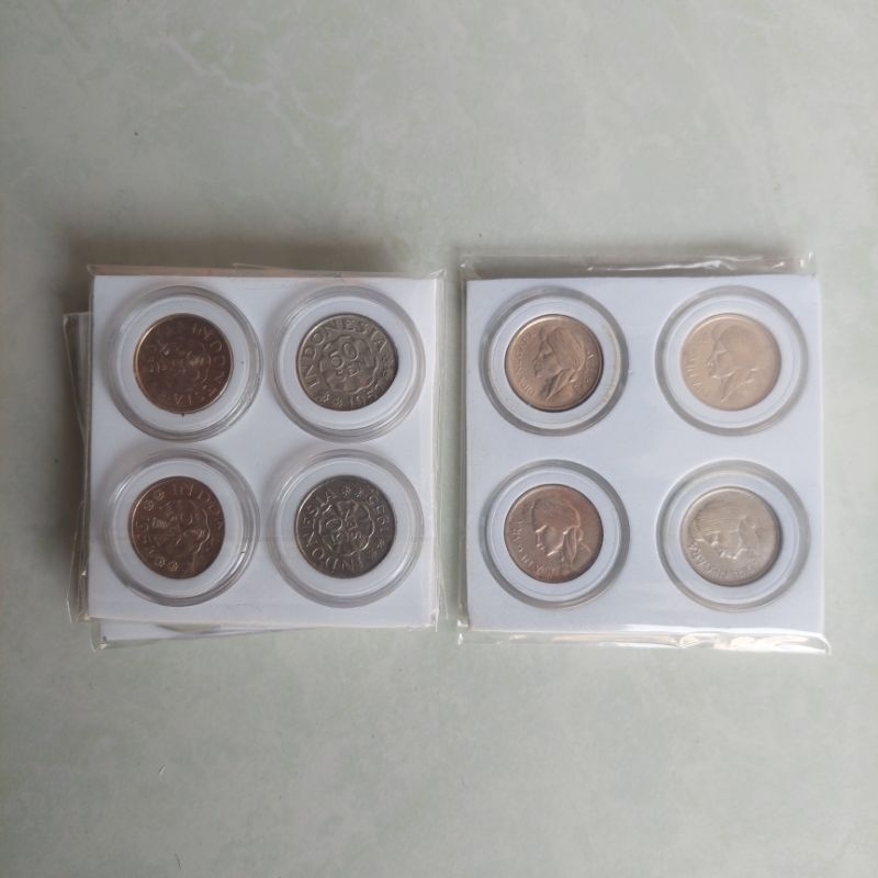 Jual 4 Keping Koin 50 Sen Diponegoro TAHUN LENGKAP 1952 - 1957 Plus ...