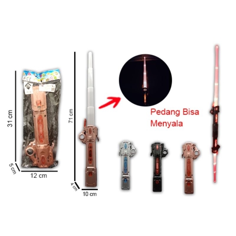 Jual mainan lightsaber star wars warna lampu laser/mainan anak viral ...