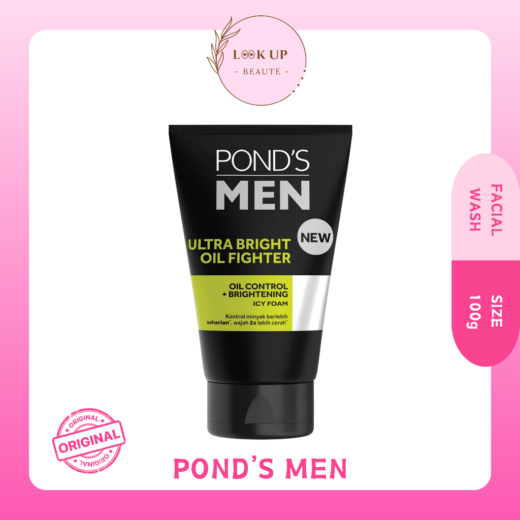 Jual Pond's Men Ultra Bright Oil Fighter 100 g / Ponds Men Facial Wash ...