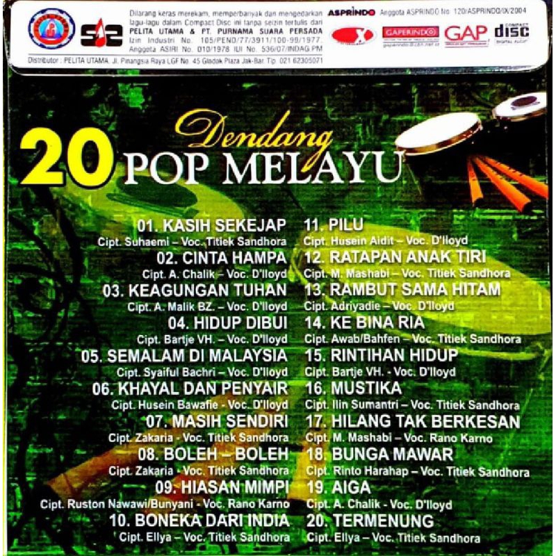 Jual CD LAGU POP MELAYU NOSTALGIA SEPANJANG MASA - CD LAGU MOBIL SUARA JERNIH - KASET CD LAGU ...