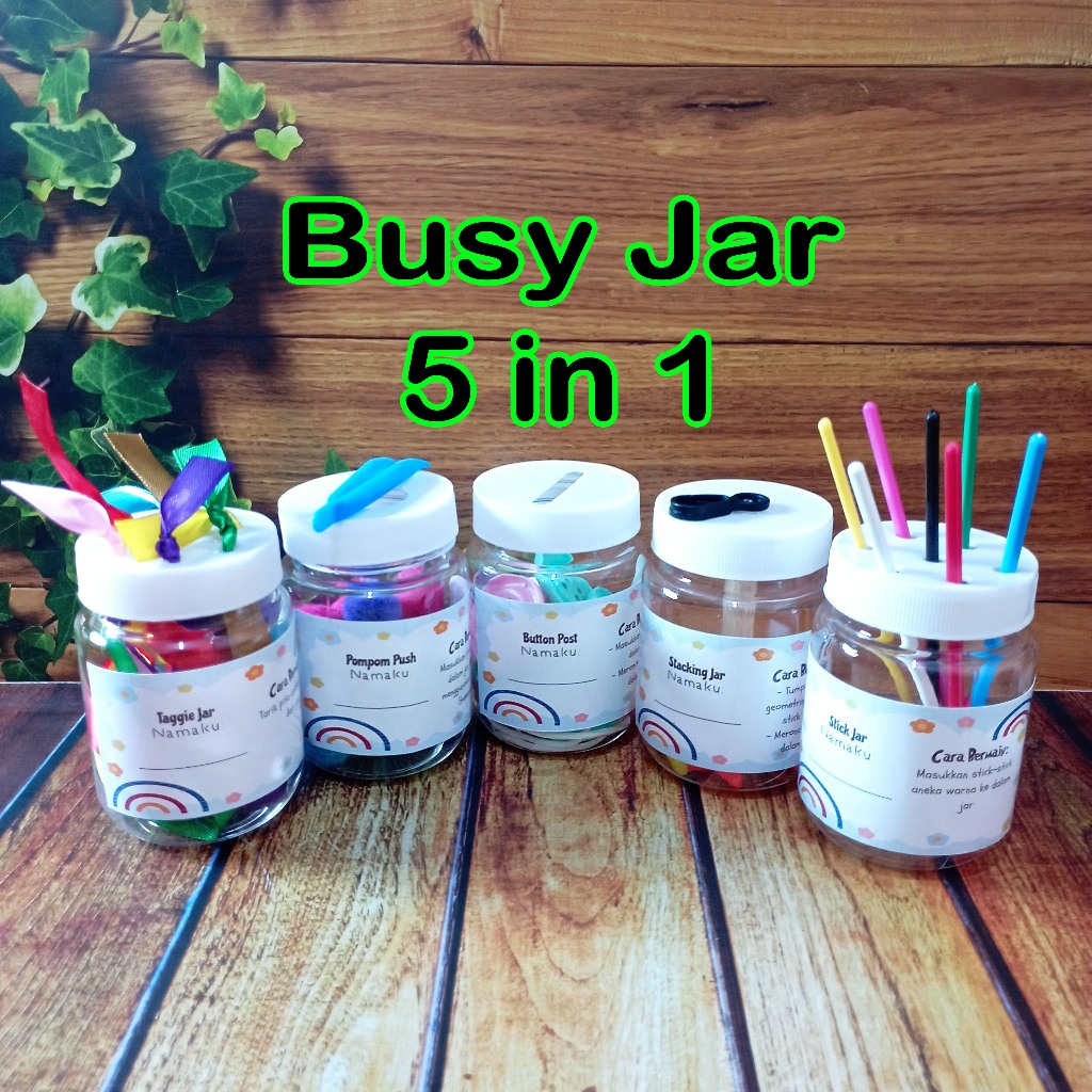 Jual Mainan Busy Jar 5 in 1 Edukasi Anak Montessori Montesori Motorik ...