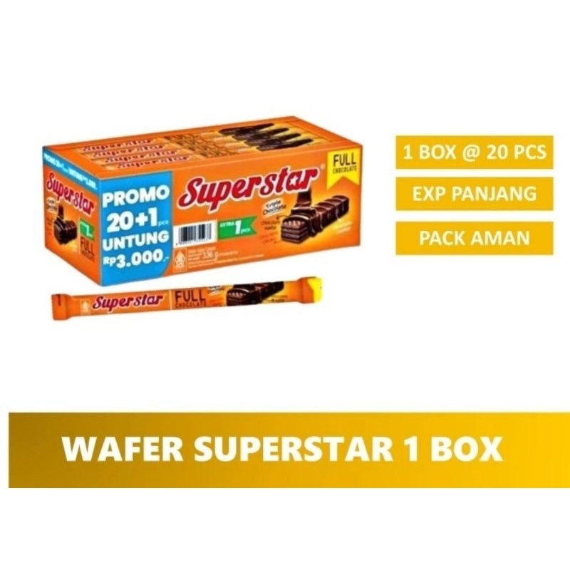 Jual Superstar Wafer Triple Coklat 1 Box Isi 20 pcs | Shopee Indonesia