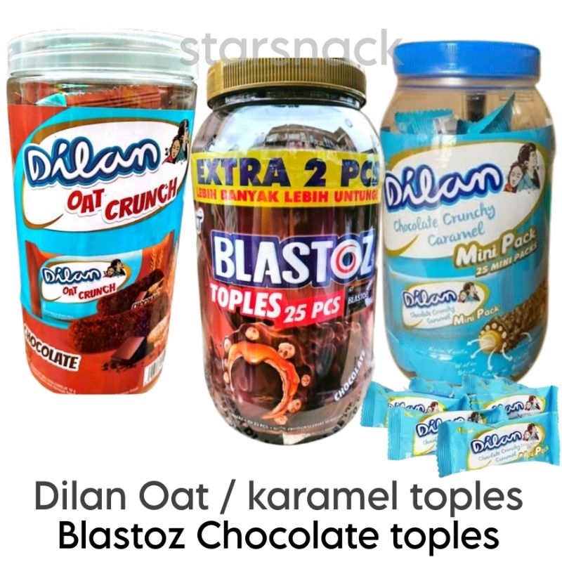 Jual Dilan Mini oat chocolate blastoz coklat toples isi 25pc | Shopee ...