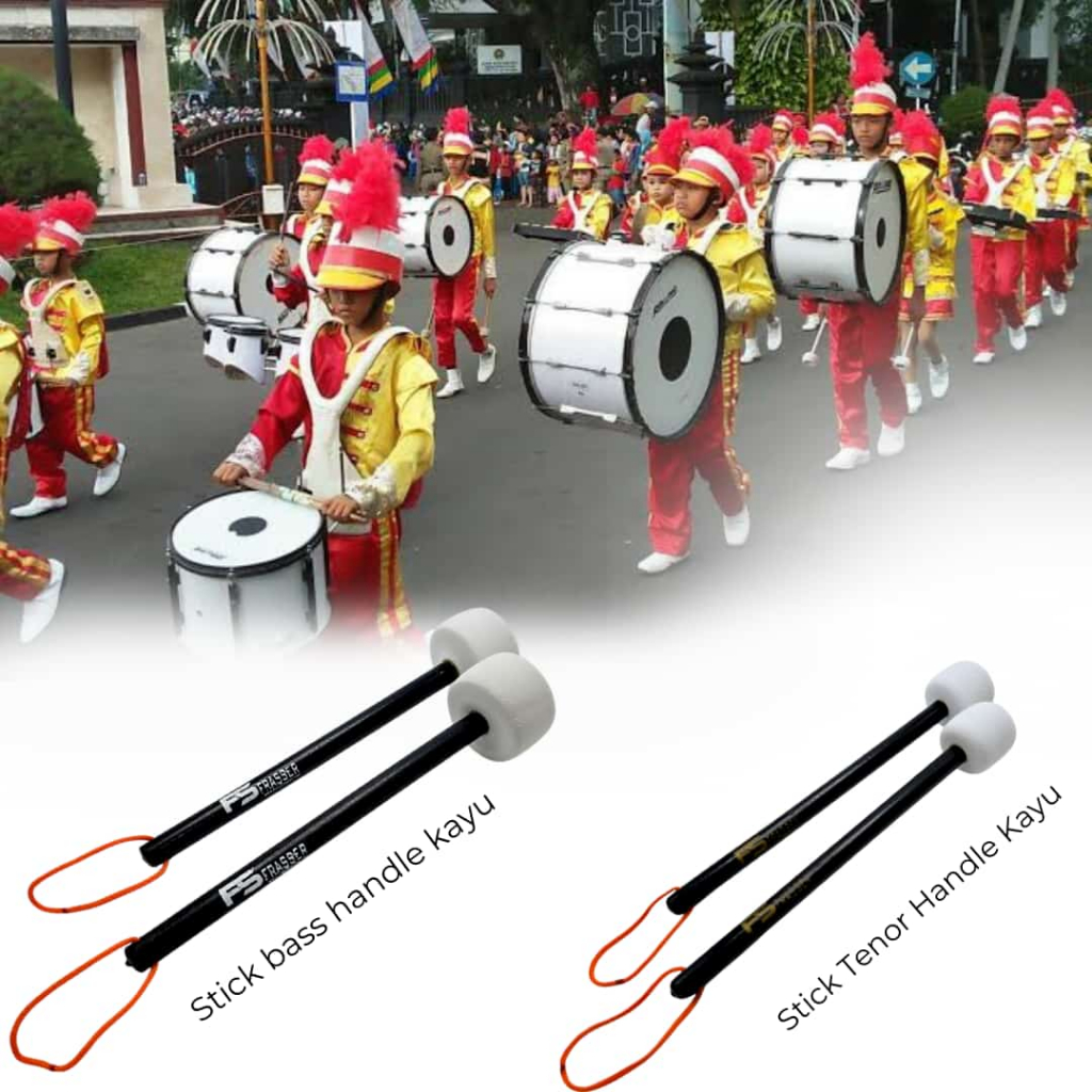 Jual Stick Stik Bass Drum Band Stik Tenor Marching Band Kayu STCBS 01 ...