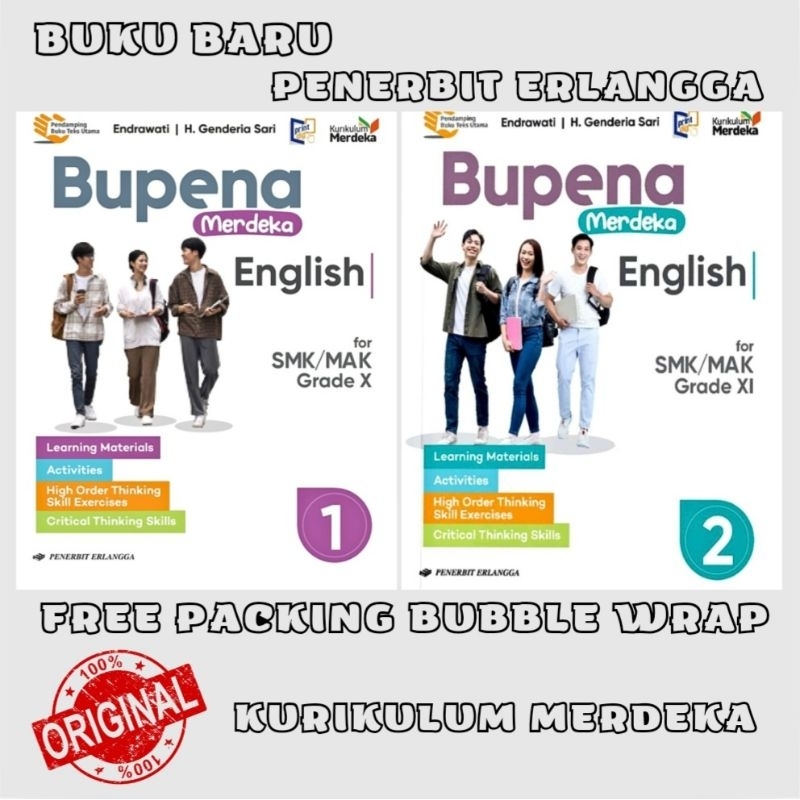 Jual Buku Bupena Merdeka English Kelas 1 2 / 10 11 SMK Penerbit ...