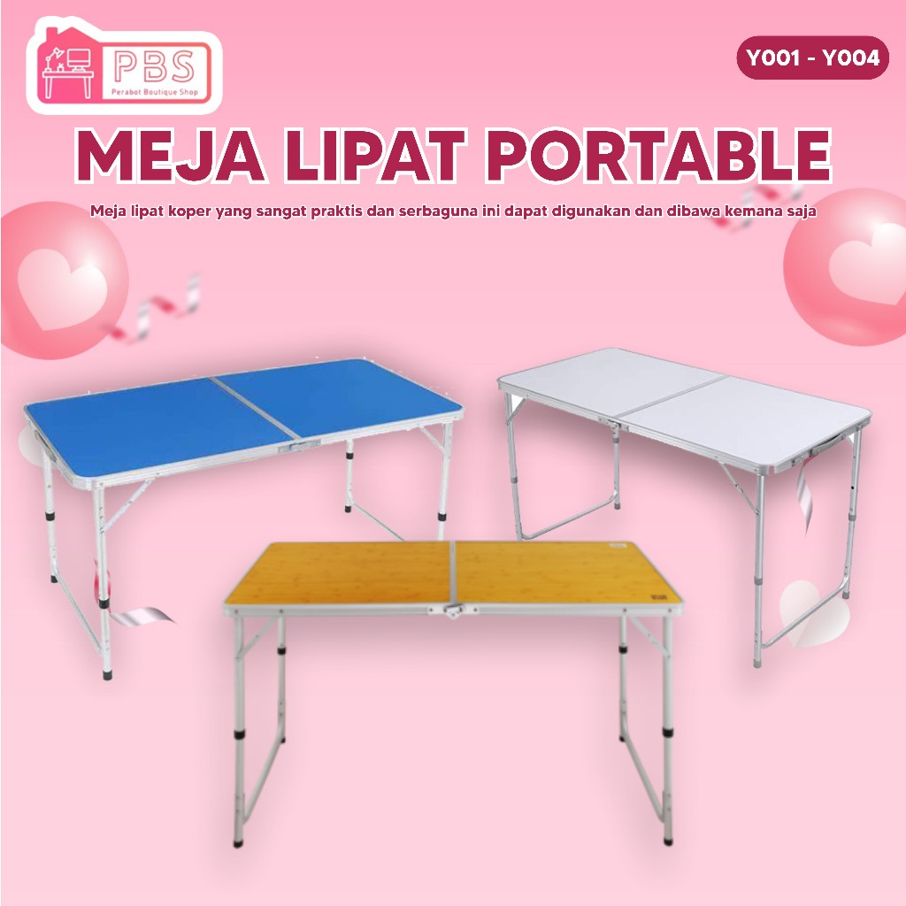 Jual PERABOT Lipat Koper Hpl Meja Kaki Bulat Meja Serbaguna Meja Lipat Portable | Shopee Indonesia