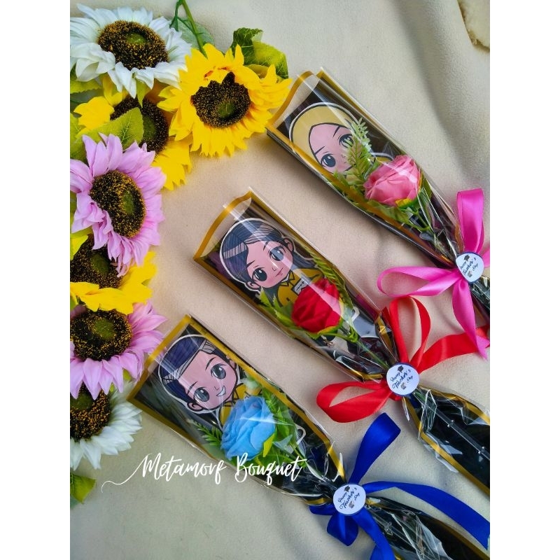 Jual buket hari guru single rose/hadiah hari guru | Shopee Indonesia