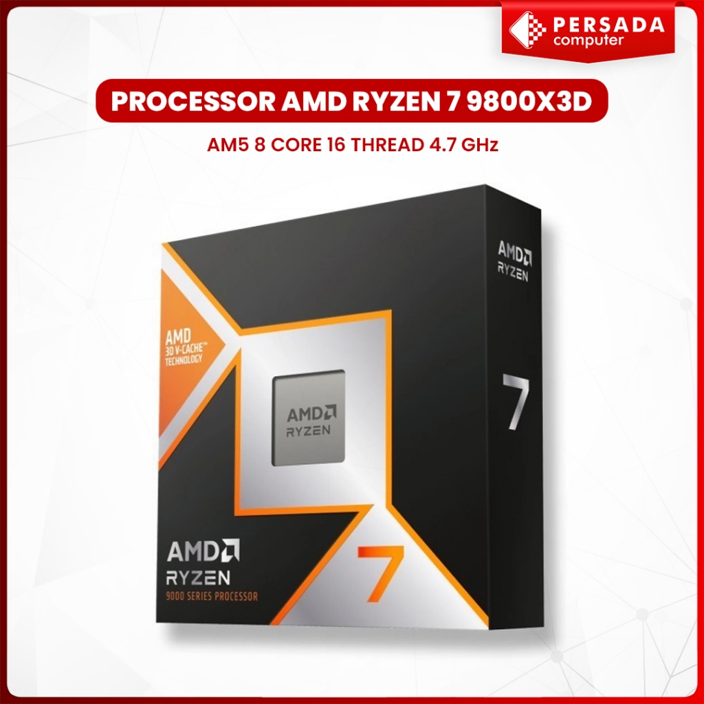 Jual PROCESSOR AMD RYZEN 7 9800X3D AM5 8 CORE 16 THREAD 4.7 GHz ...