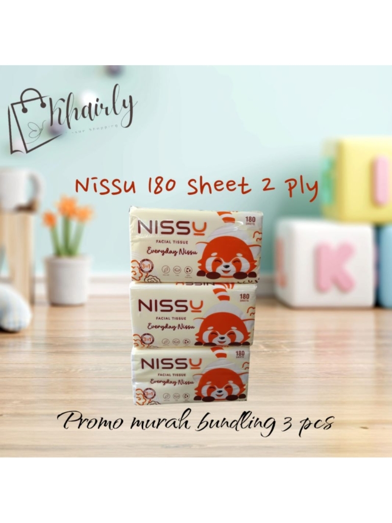Jual Tissue nissu 180 sheet 2 ply - promo bundling 3 pcs | Shopee Indonesia