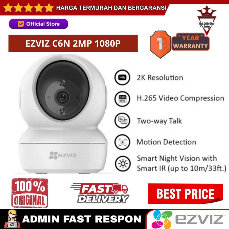 Jual Ezviz C6N 2MP Smart Wifi Pan Tilt IP Camera CCTV Indoor | Shopee Indonesia