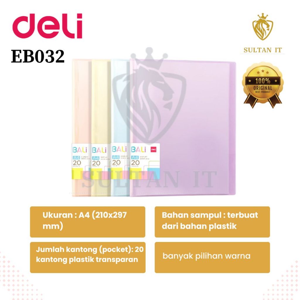 Jual Deli EB032 Stylish Display Book A4-20P Original | Shopee Indonesia
