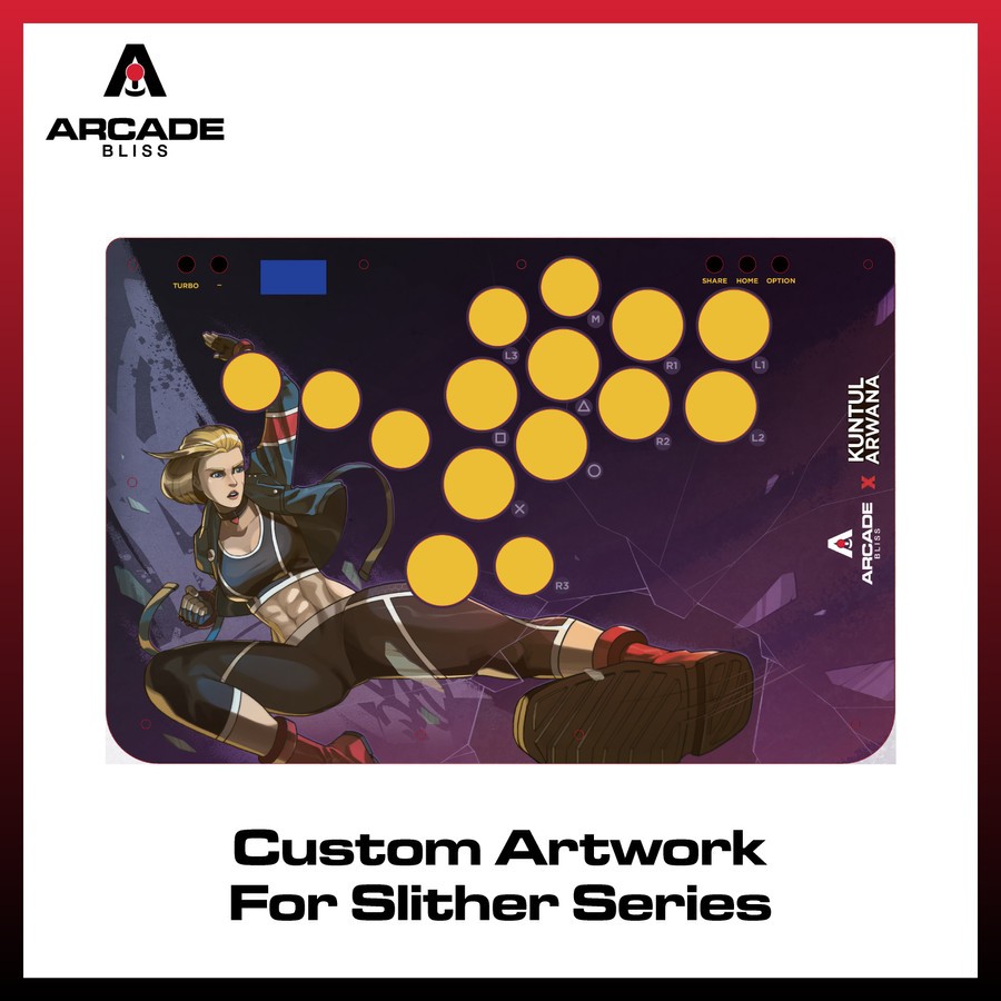 Jual Slither Series Custom Artwork Art Top Bottom Layer Arcade Hitbox ...