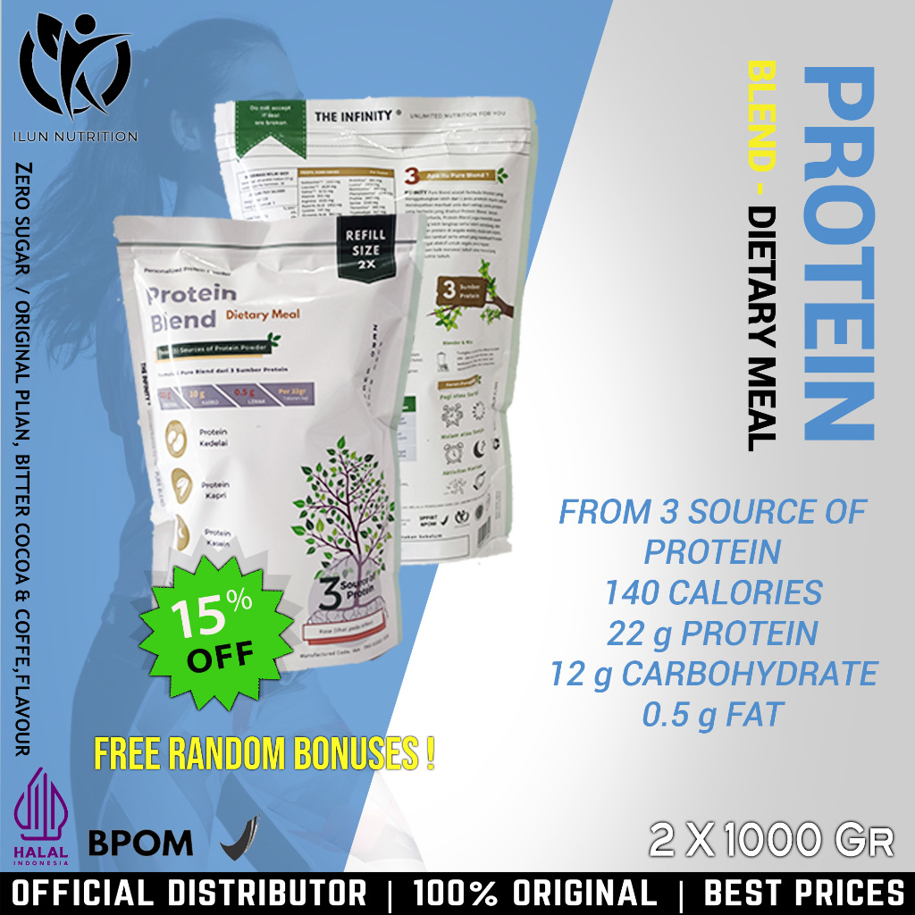 Jual [BUNDLING HEMAT] THE INFINITY Blend Pro Size Up Susu Protein Blend ...