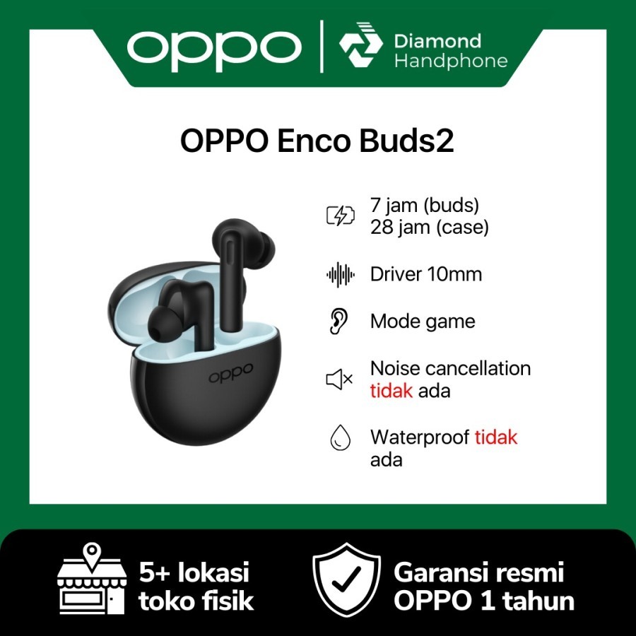 Jual OPPO Enco Buds 2 TWS Bluetooth Wireless Earphone Earbuds Headset ...