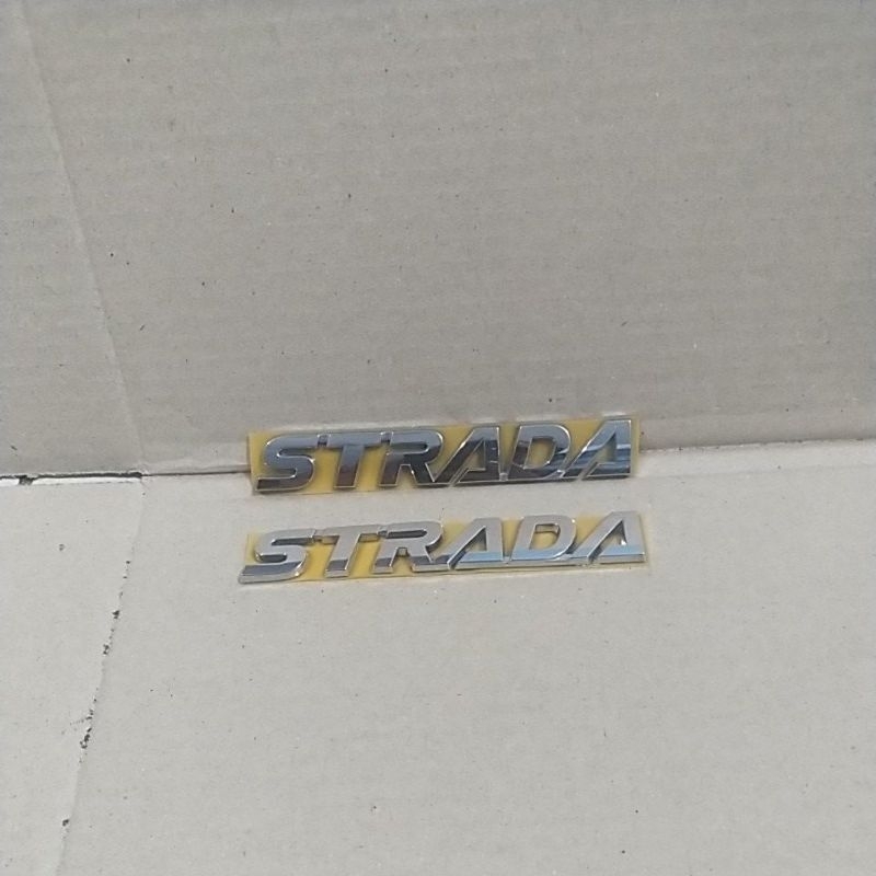 Jual emblem logo tulisan Mitsubishi Triton Strada original | Shopee ...