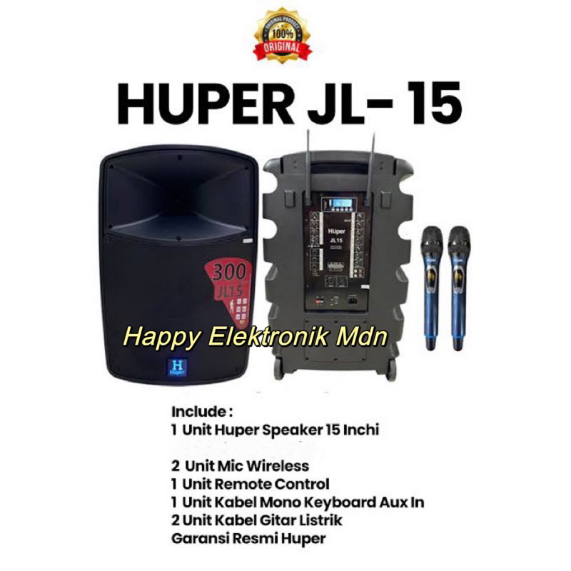 Jual HUPER JL15 HUPER SPEAKER PORTABLE HUPER JL 15 HUPER SPEAKER ...