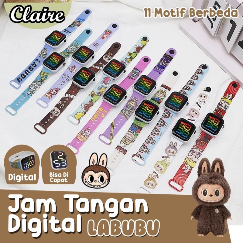 Jual Jam [Labubu tali grafiti ] tangan anak Lucu Karakter Labubu - Jam ...