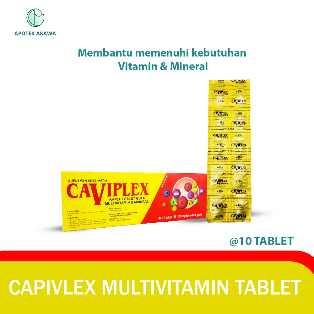 Jual CAVIPLEX TABLET @10 TABLET / MULTIVITAMIN / APOTEK AKAWA | Shopee ...
