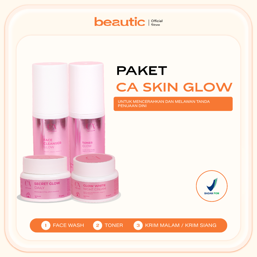 Jual Beautic - Paket Glow Booster CA Skin Glow | Shopee Indonesia