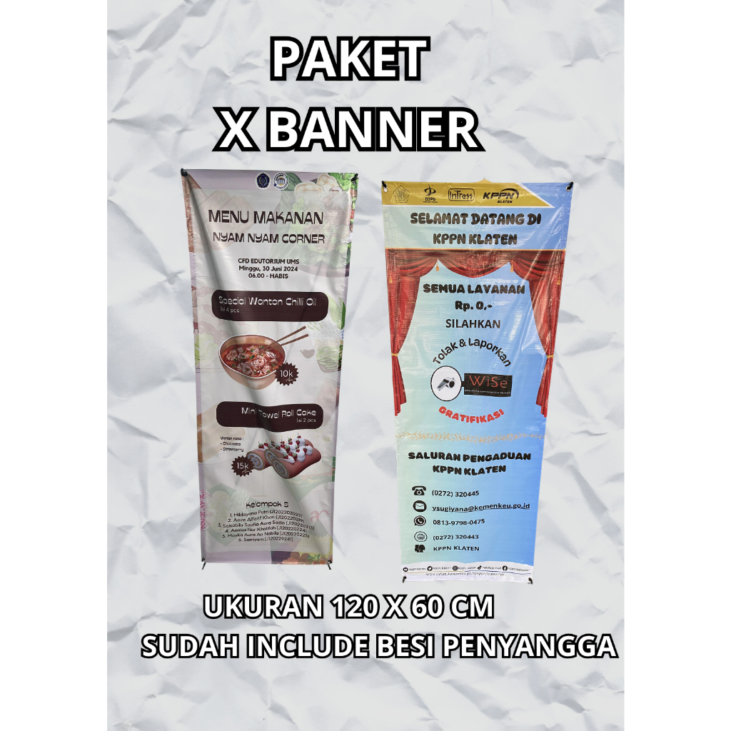Jual PAKET X BANNER TINGGAL PAKAI SAJA. 1 HARI JADI. BISA CUSTOM DESIGN ...