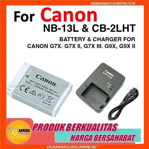 Jual BATERAI CANON NB-13L BATTERY FOR G7X, G7X Mark II, G7X Mark III | Shopee Indonesia