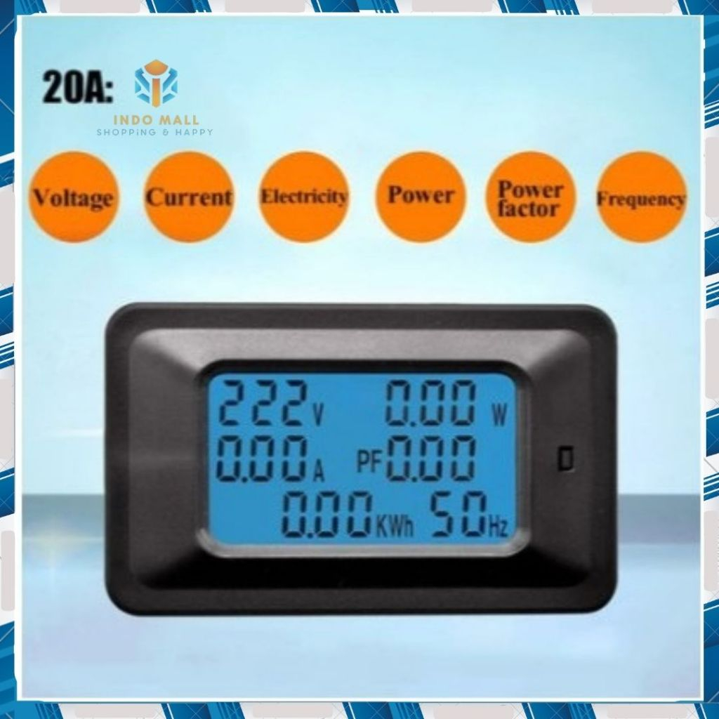 Jual Watt KWH Meter Power Monitor Daya Digital Multifungsi 20A ...