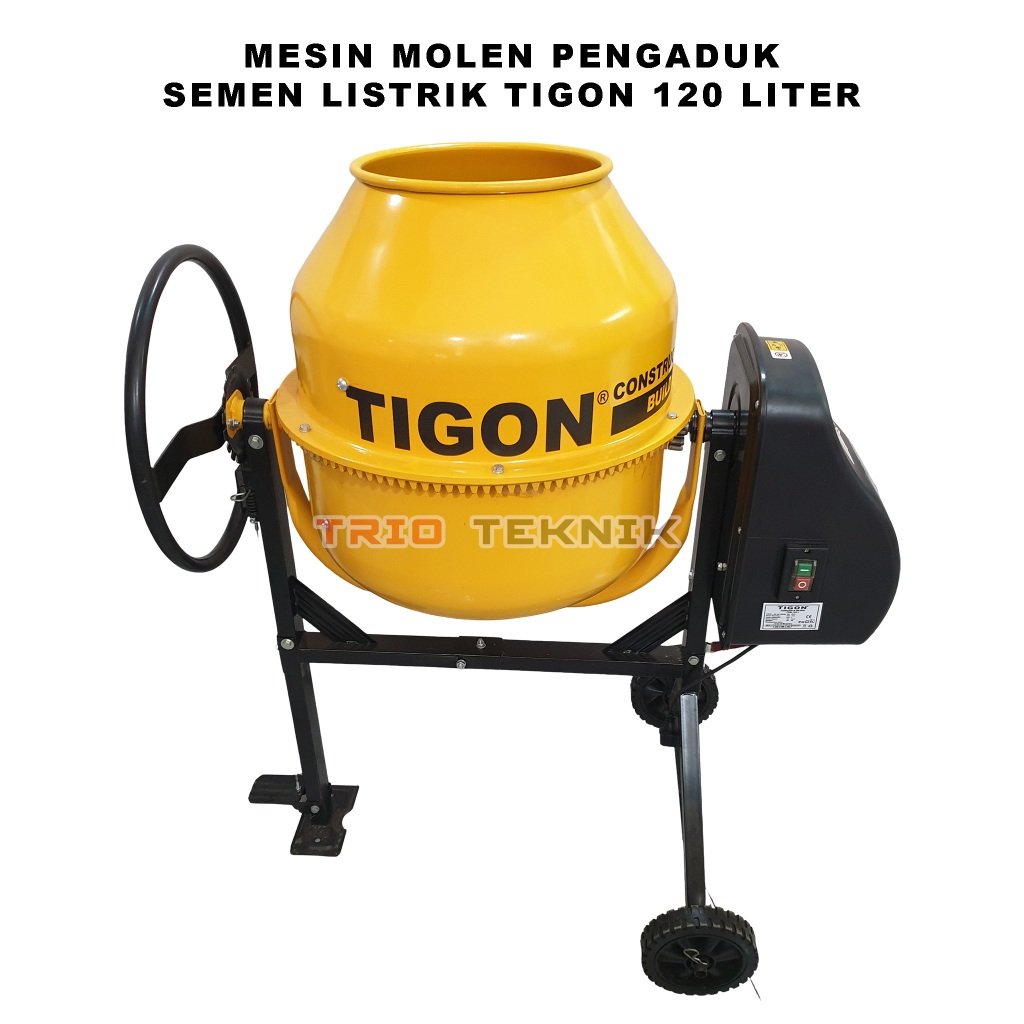 Jual Tigon Mesin Molen Cor Beton Pengaduk Semen Listrik 120 Liter ...
