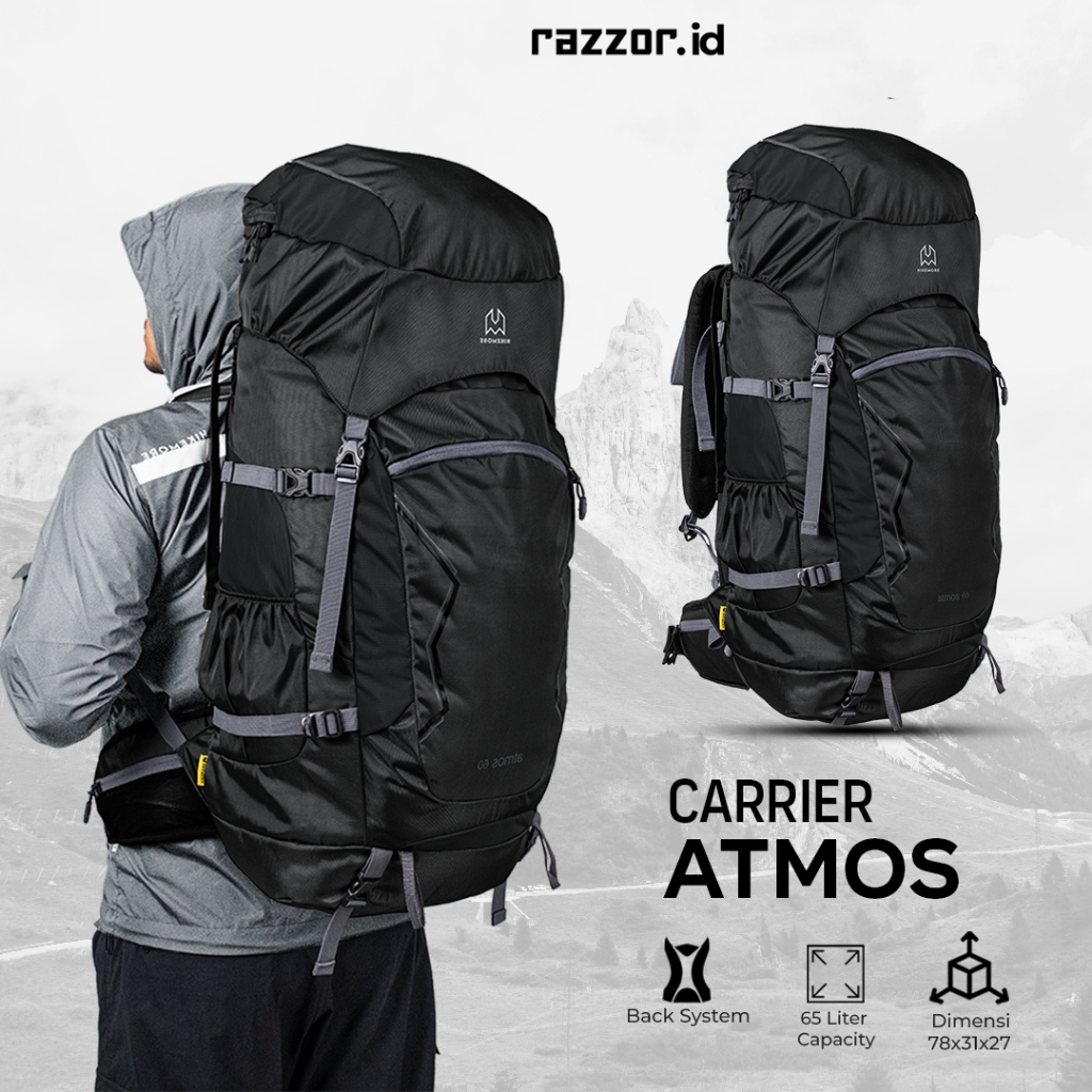 Jual Tas Ransel Gunung Carrier Backpack Outdoor Hikemore Atmos 45L - 60L Original | Shopee Indonesia