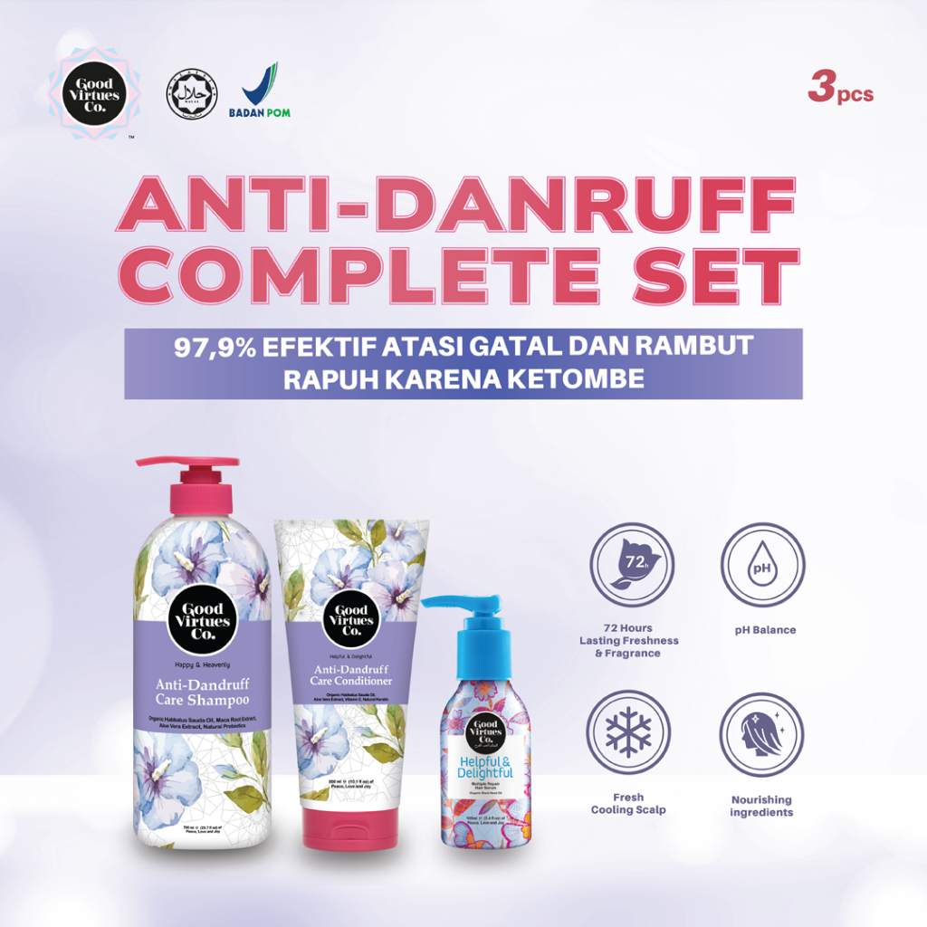 Jual Good Virtues Co. - Paket Perawatan Rambut Ketombe | Shopee Indonesia