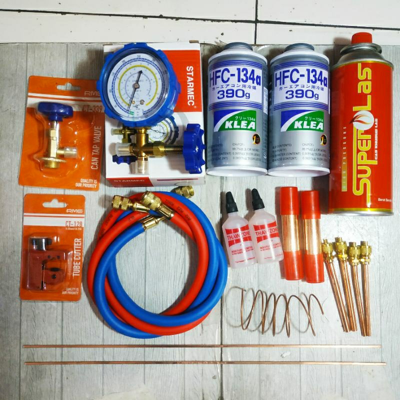 Jual Paketan Alat Isi Freon Kulkas dan Showcase tanpa Pala Las | Shopee ...