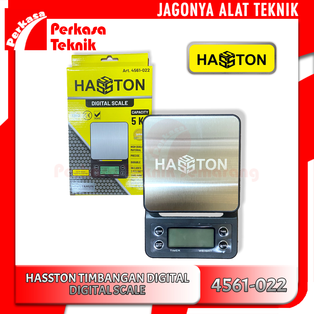 Jual HASSTON 4561-022 Timbangan Duduk Dapur Digital Kitchen Scale 5 kg 0.1g LED + Baterai ...