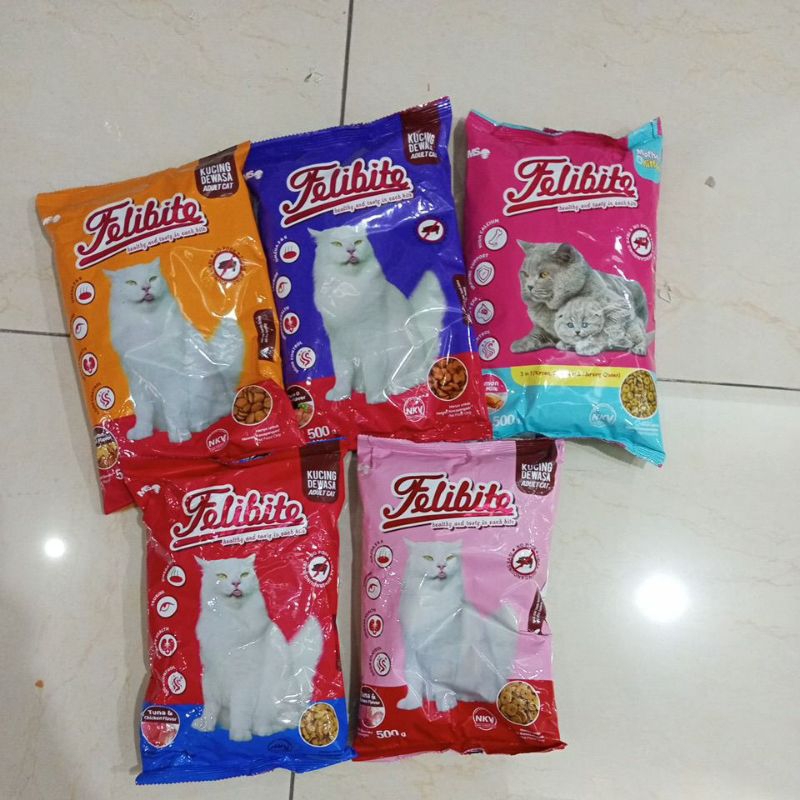 Jual FELIBITE MAKANAN KUCING All varian 500 gr | Shopee Indonesia