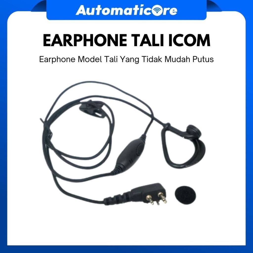 Jual EARPHONE HT Icom Alinco TALI ICOM JACK TEKUK Tali Anti Putus ...