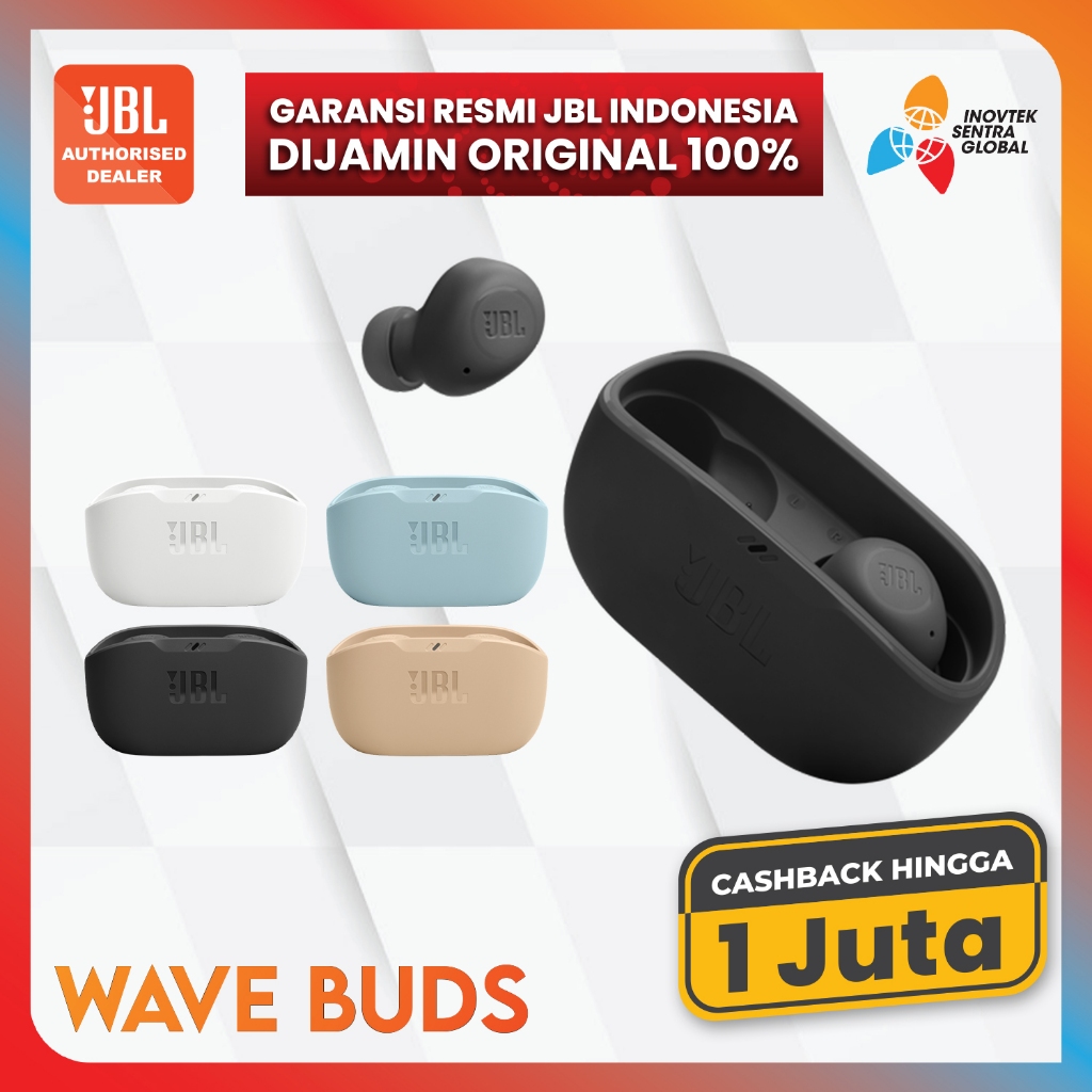 Jual JBL Wave Buds TWS True Wireless Bluetooth Earbuds Earphone ...