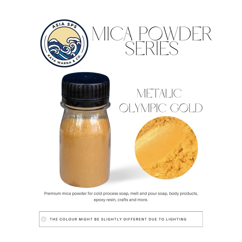 Jual Bubuk Mika Pigment OLYMPIC GOLD METALIC Powder Serbuk Dekorasi ...