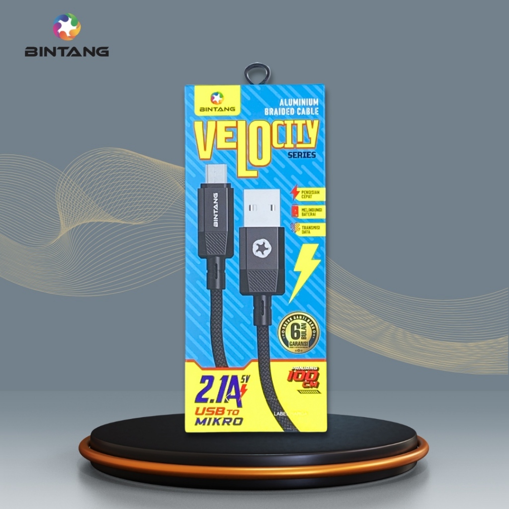 Jual KABEL DATA USB TO MICRO 2.1A VELOCITY SERIES | Shopee Indonesia