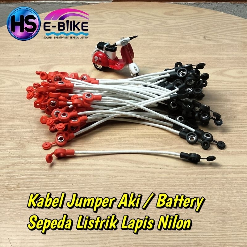Jual Kabel jumper Aki / battery Sepeda Listrik 23 cm Nilon | Shopee ...