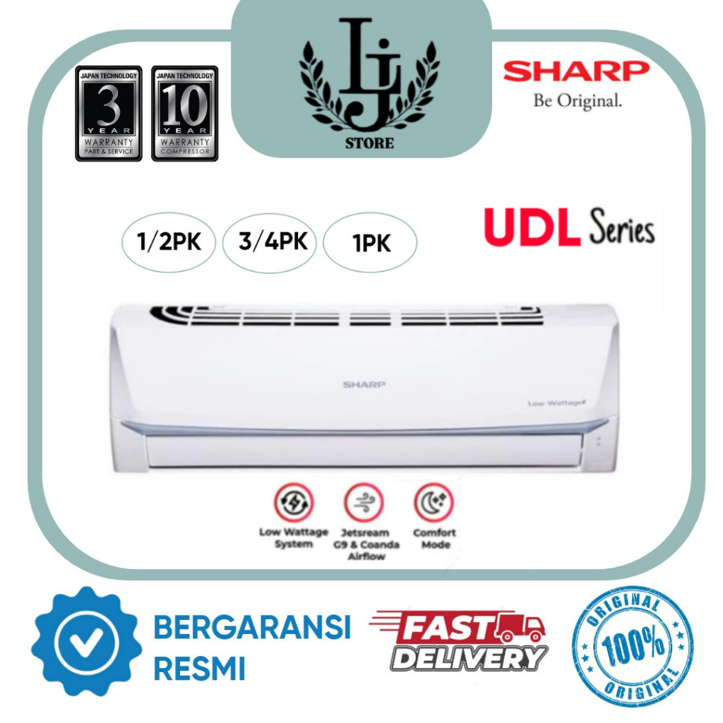 Jual AC Sharp Low Watt Non Plasma AHA5UDL / AHA7UDL / AHA9UDL AC Low Watt Non Plasma Sharp ...