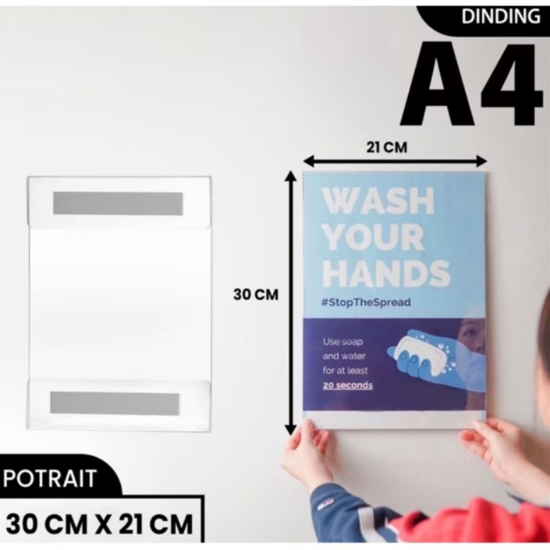 Jual Akrilik tempel dinding A4 | Shopee Indonesia